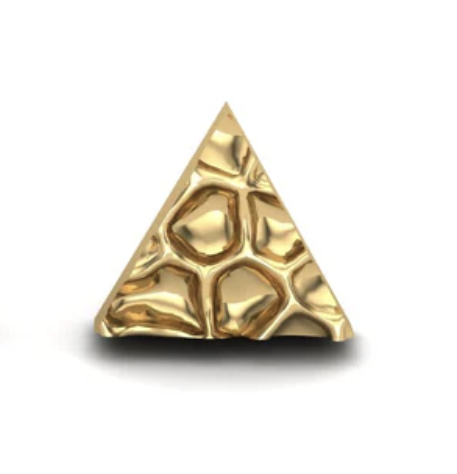 Hammered Triangle Yellow Gold Threadless End (Mushroom) – Haven Body ...